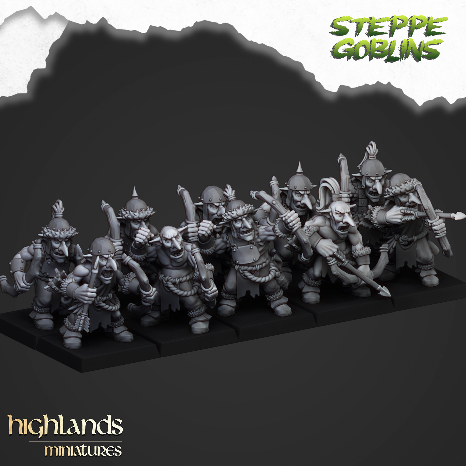 Steppe Goblins with Command Group (bows) Display | Wargaming \ All products Wargaming \ Fantasy ...