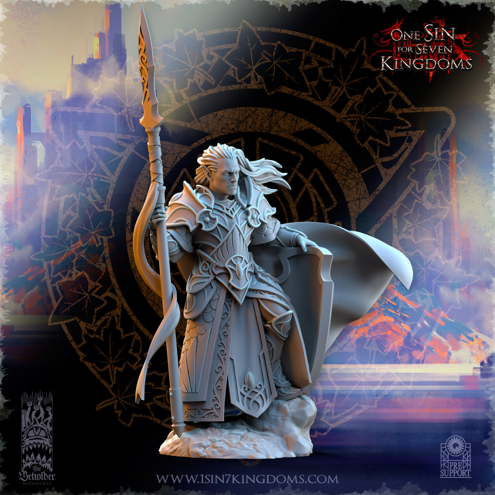 Polomhir, Silvermoor Elves Commander (spear) Display | Wargaming \ All ...